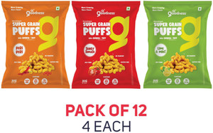 LiL Goodness Assorted Supergrain Puffs-30g-Pack of 12|Tangy Tomato|Lime ...
