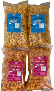 SNACK FIRST Baked Popped Rings Combo Of 4, Masala & Tangy Jain, Each ...