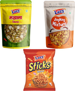 Lacy Jagmag Namkeen & Makhana Namkeen & Sticks Masala Price in India ...