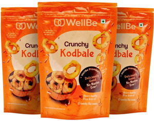 WellBe Kodbale| Original Flavour| Healthy Ingredients, 135 G x Pack of ...