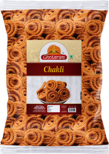 GHOTARAM Organic Chakli Chakoli Murukku Snack | Butter Chakri Chai Tea ...