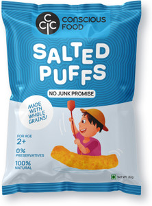 Conscious Food for Kids Salted Puffs | Pack of 4 (20g x 4) | Multigrain ...