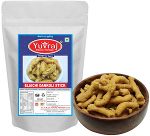 Yuvraj Food Product Elaichi Dankoli bhujiya stick ( 250 gm x 2 ) pack ...
