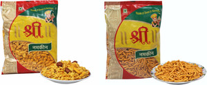 SHREE SWEETS Indore Charkha Mixture & Tomato Sev Indian Namkeen - Each ...