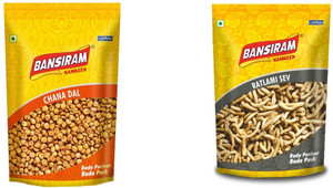 Bansiram BANSI RAM CHANA DAL & RATLAMI SEV STANDEE PACK COMBO (2 x ...