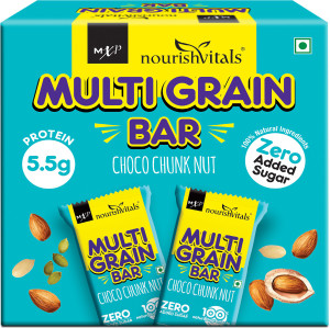 nourishvitals Multigrain Choco Chunk Nuts Bar, 100% Natural Plant Based ...