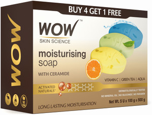 WOW SKIN SCIENCE Moisturising Soaps with Ceramide | Vitamin C, Green ...