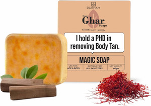 Pratham Ghar Soap Magic Soap Sandal Wood And Saffron for DeTan and ...