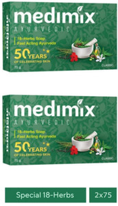 MEDIMIX Ayurvedic Classic 18 Herbs Soap, 75g ( Pack of 2) - Price in ...