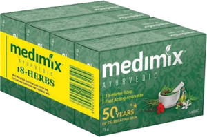 MEDIMIX Ayurvedic Classic 18 Herbs Soap, 75g ( Pack of 4) - Price in ...