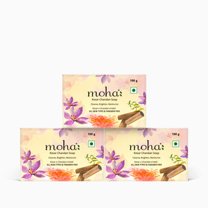 Moha Kesar Chandan Herbal Soap | TFM 76% | Grade 1 | 100gm (Po3 ...