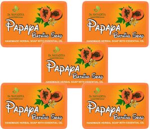 Dr. NAvadiya 5 Combo Pack Of Skin Whitening & Brightening Papaya Soap ...