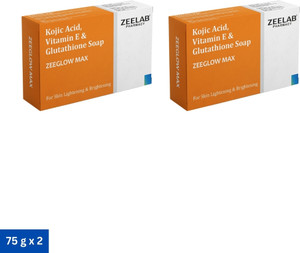 ZEE LAB Zeeglow Max Kojic Acid, Vit E & Glutathione Soap 75g | Remove ...