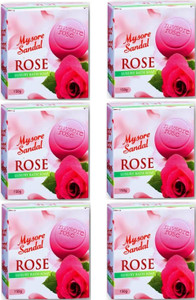 MYSORE SANDAL Rose Soap 150g Pack Of 6 - Price in India, Buy MYSORE ...