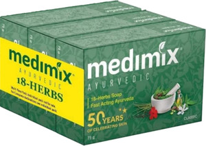 MEDIMIX Ayurvedic Classic 18 Herbs Soap, 75g ( Pack of 3) - Price in ...