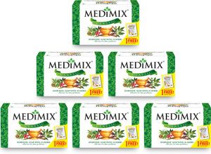 MEDIMIX Classic Soap | Pack of 6 | 75g each | Ayurvedic Soap with 18 ...