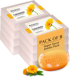 RICHFEEL Calendula Anti-Acne Soap For Acne skin & Blemishes 75gm (Pack ...