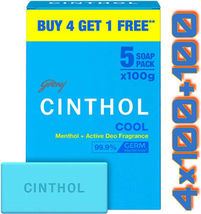 CINTHOL Cool + Active Deo Fragrance Soap (4*100+100) - Price in India ...
