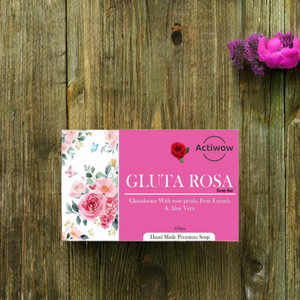 ACTIWOW Gluta Rosa Soap with Glutathione Powder for Skin Glow GLUTA27 ...