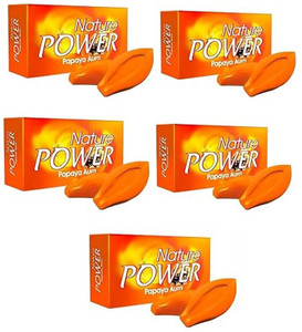 nature power Papaya Aura Soap (5 Pieces X 125 g) - Price in India, Buy ...