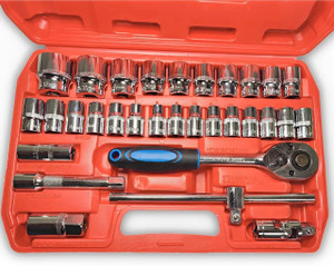 ZIODIC 32Pcs Heavy 1/2" inch Combinational Ratchet Socket Wrench ...