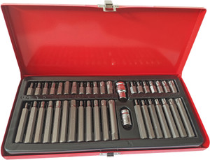 Inditrust 40pc Torx Star Spline Hex Allen Key Socket Bit Set 3/8 & 1/2 ...