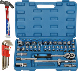 Digital Craft 32-Piece Socket Set with 9-Piece Allen Key Set and Claw ...