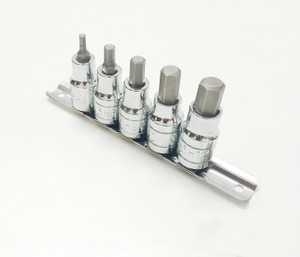 TOM / Autofit 5 Pcs. Hex Bit 1/2" Drive (4, 6, 8, 10, 12 mm) Socket Set ...