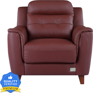 Durian Patrick 1 Seater Brick Red Sofa Leather 1 Seater Sofa Price in ...
