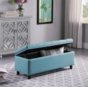ENTERPRISES VELVET Upholstered Storage Bench Sofa Settee Storage ...