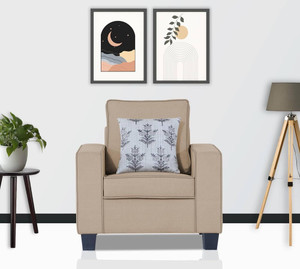 Fabgully Nordic Design Fabric One Seater Sofa For Living Room, Hotel ...