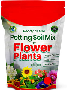 CRYSTAL Organic Flower Potting Soil Mix for Home Garden, Ready to Use ...