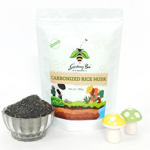 Gardening Bee Carbonized Rice Husk: 95% Burnt Natural Soil Potting Mix ...