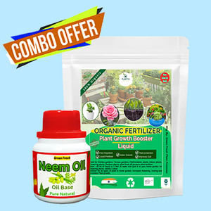 KIKRIYA Organic Fertilizer Growth Booster Water Soluble Combo Neem Oil ...