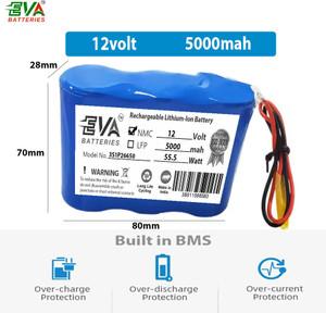 eva batteries EVA 12V 5000mah 26650 Lithium Solar Battery Price in ...