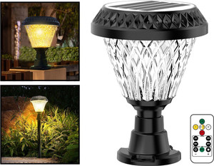 Epyz Solar Pillar Light Round Shape with 34 LEDs,3Type of Lights,Fence ...