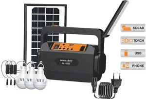 Adiohub Emergency Portable Solar Inverter with 3 Individual 6 Volt LED ...