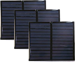 ambert 6Volt 1Watt Mini Solar Panel 70x70MM 75mA For Project Work 3 Pcs ...