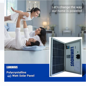 LUMINOUS Solar Panel 40 Watt (Pack Of 1) Polycrystalline Carat 24 ZR ...