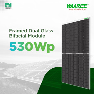 WAAREE 530 Watt Halfcut Mono Perc Bifacial Solar Panel Price in India ...