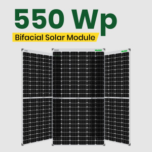 WAAREE 550 Watt Each Halfcut Mono Perc Bifacial Solar Panel Price in ...