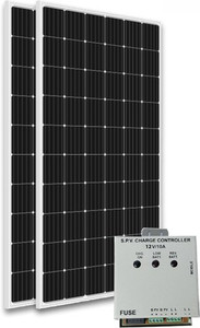 Solar Universe Combo Set of 125W Solar Panel (Mono) & 12V-10amps Smart ...