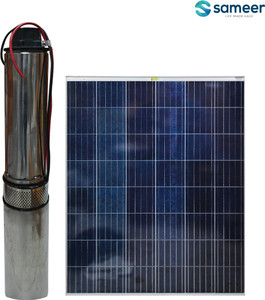 Sameer 0.5HP DC Submersible Solar Water Pump with 2x200W SPV (12V ...