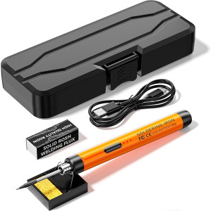 Verilux Mini Cordless Soldering Iron Kit USB Rechargeable Tool Kit 30 W ...