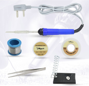 Hillgrove 6in1 Basic Soldering Iron Kit with 5 Meter Wire, Flux, Stand ...