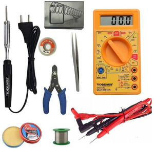 TECHDELIVERS Digital Multimeter kit set with Solder Iron|Cutter|Stand ...