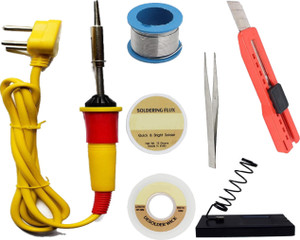 Aldeco (7 in 1) Soldering Iron kit Iron| Wire| Flux| Wick| Blade Cutter ...