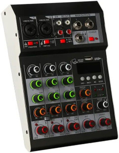 Adiohub Audio Mixer 4 Channel Mini Audio Mixer DJ controller Mini mixer ...