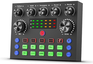 AMG Music V8s Audio Mixer | Live Sound Card | Audio Interface with DJ ...