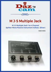 Daz Cam M J-5 Multiple Jack 1 to 4 Channel Splitter Mono Passive ...